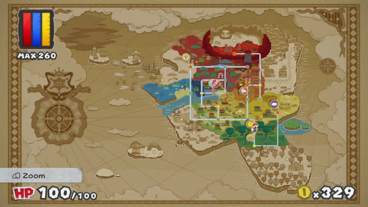 The World Map Of Color Splash Paper Mario Know Your Meme