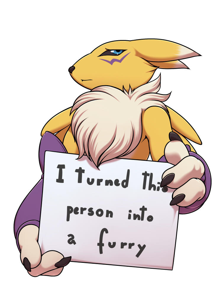 Shame Sign Renamon By Freckles Renamon Know Your Meme