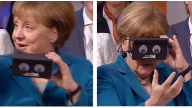 Angela Merkel VR Goggles | Know Your Meme