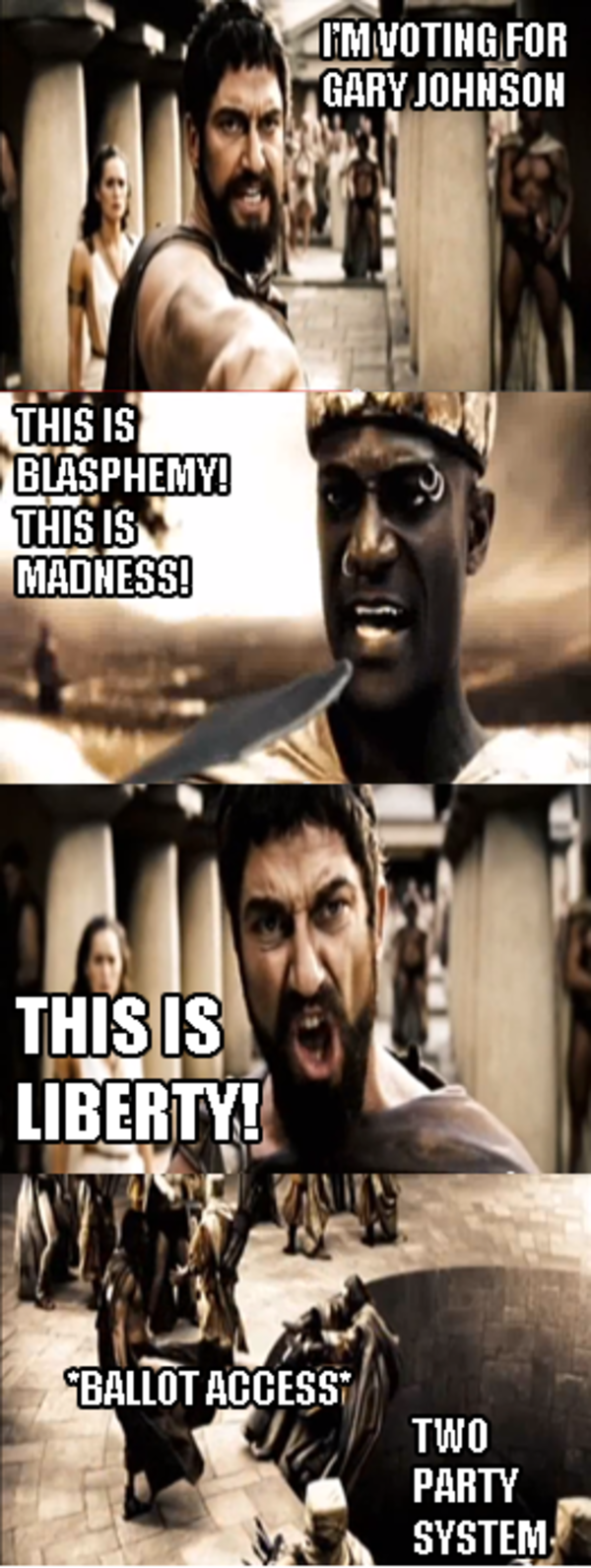 This is Sparta - Gary Johnson Time | This Is Sparta! | Know Your Meme
