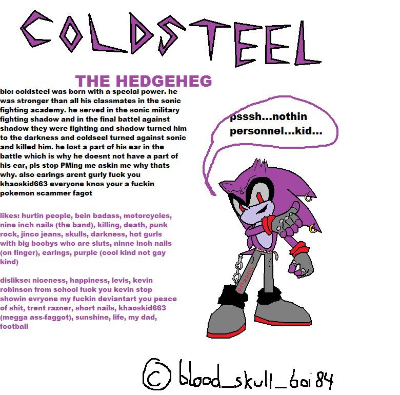 'Coldsteel' the hedgeheg. | Coldsteel The Hedgeheg | Know Your Meme