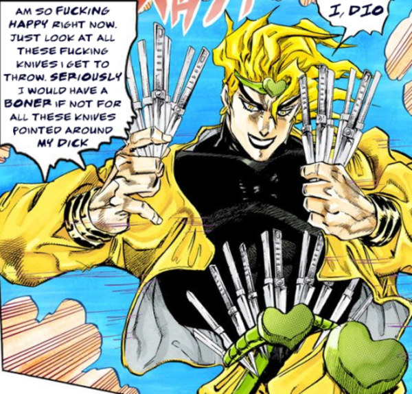 TIL that both DIO and Diego don't know how to properly throw knifes ...