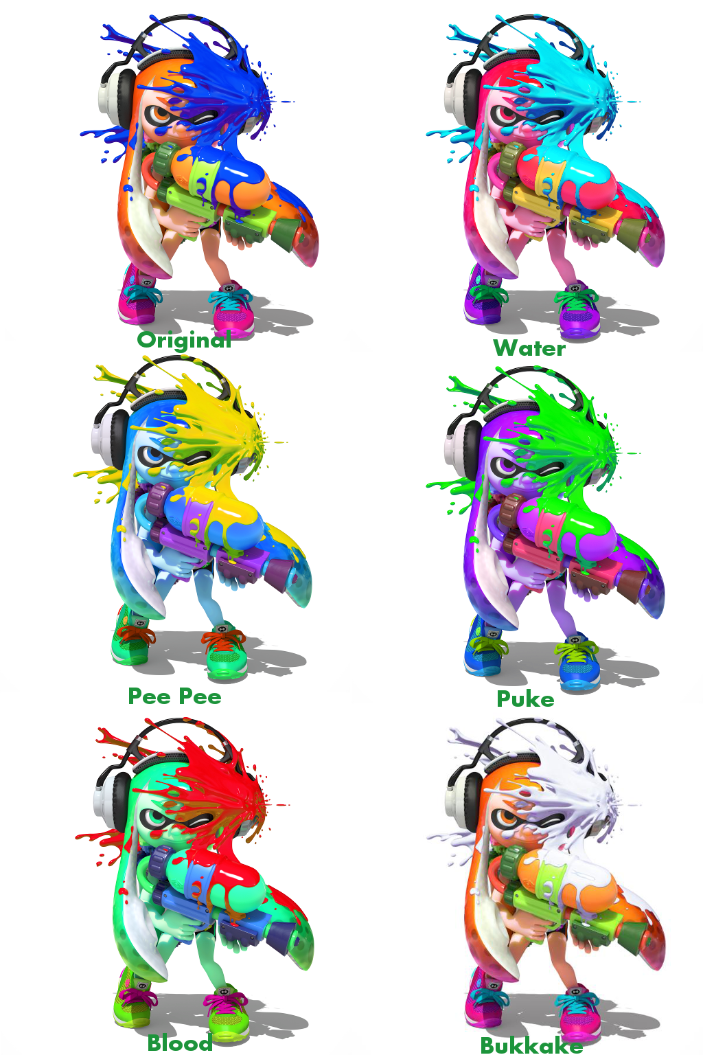 Splatoon Ink Color Variation | Splatoon | Know Your Meme