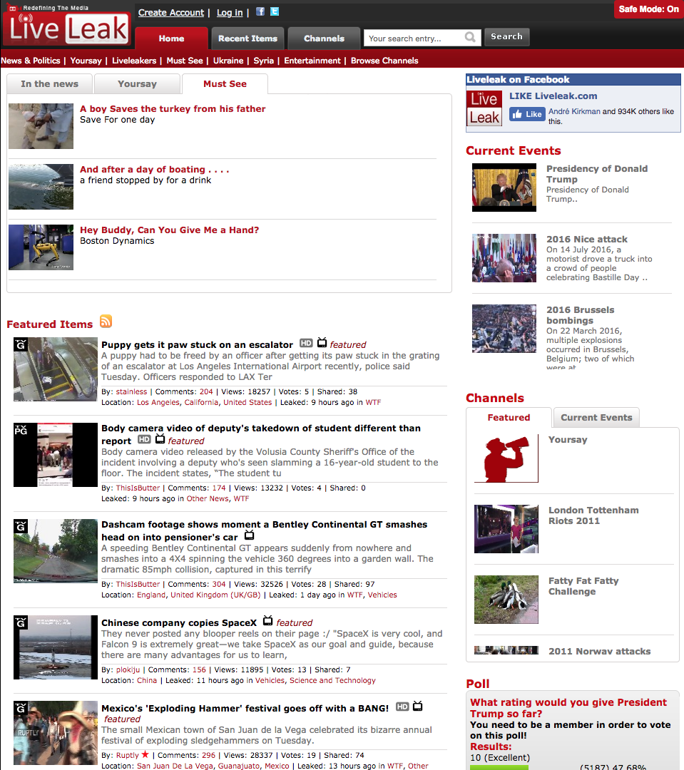 LiveLeak Home Page | LiveLeak | Know Your Meme