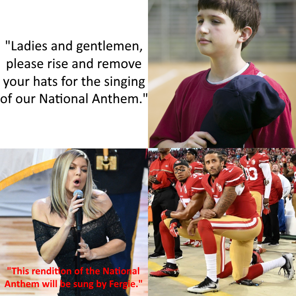 Kneeling | Fergie's National Anthem | Know Your Meme