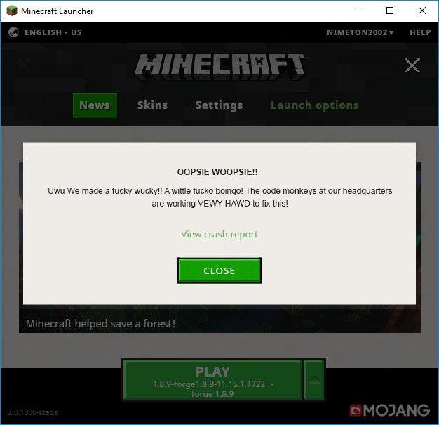 Minecraft made an oopsie woopsie | uwu | Know Your Meme