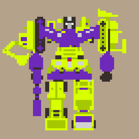 Pixel art Devastator | Transformers | Know Your Meme