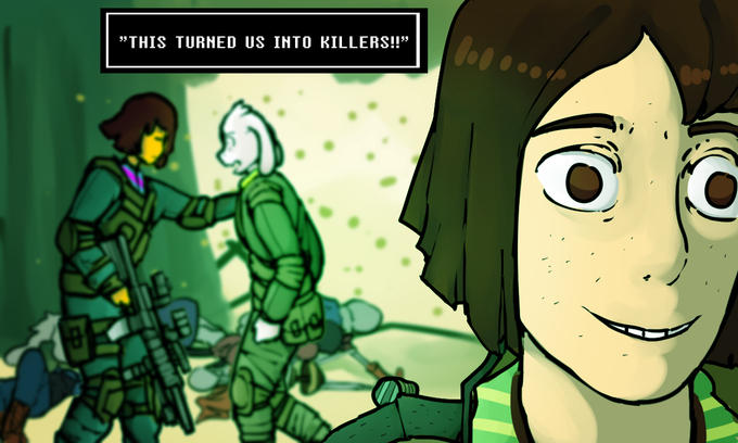 Chara warcrimes: using white phosphorus on monster civilians. : r/Undertale