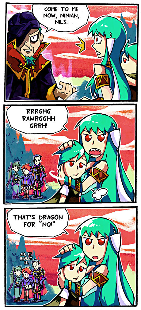 It's 1 am, have a doodle of Ninian with Roy and Lilina : r/fireemblem