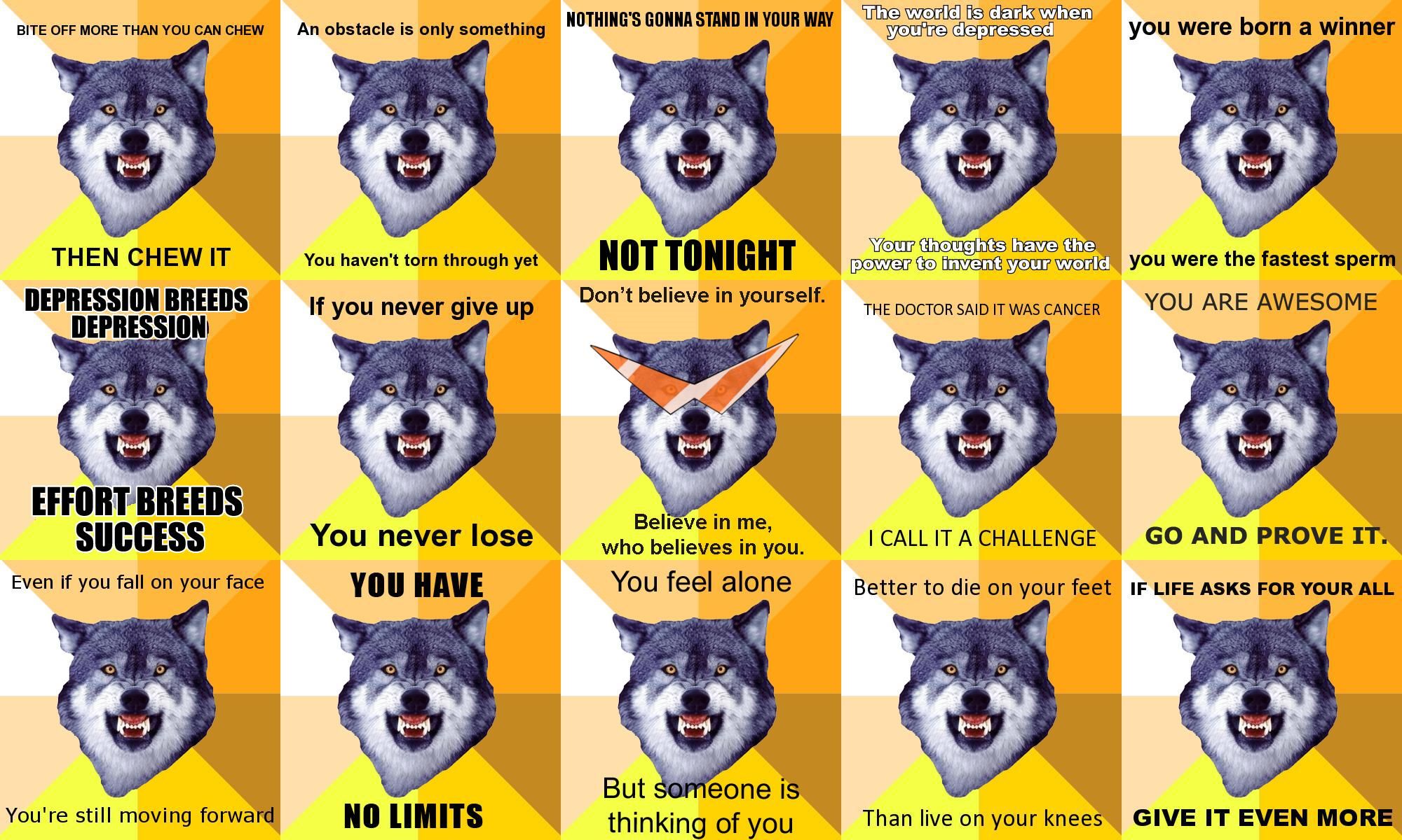 Memes Courage Wolf