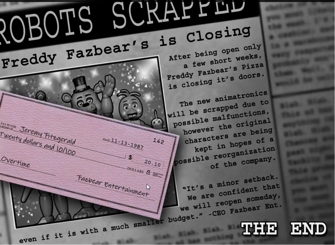 FNAF 1-3 Newspaper Analysis and Data Overview : r/fivenightsatfreddys