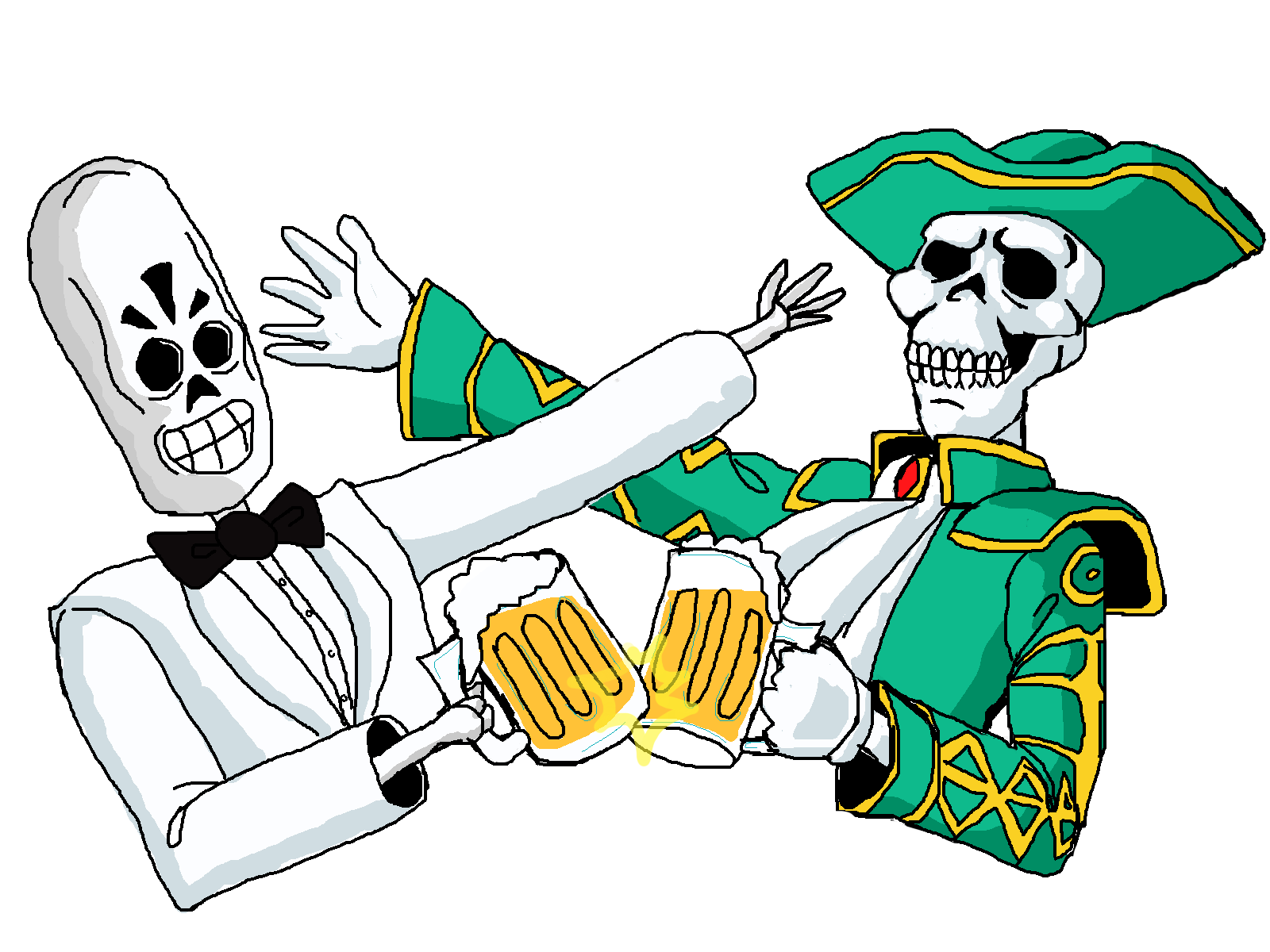 Just a couple of boneheads... | Skeletons | Know Your Meme