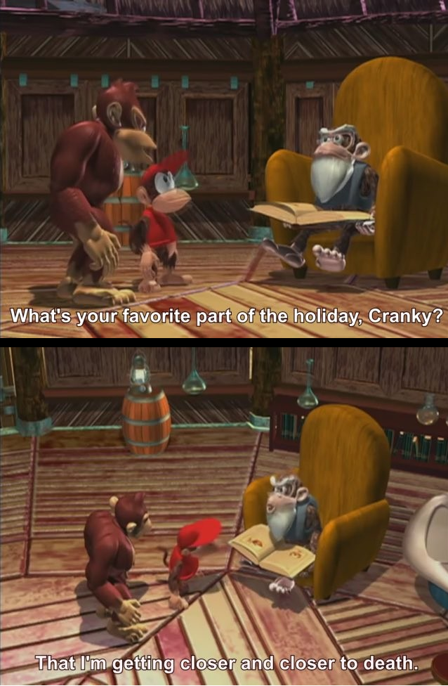 Cranky and Death | Donkey Kong | Know Your Meme
