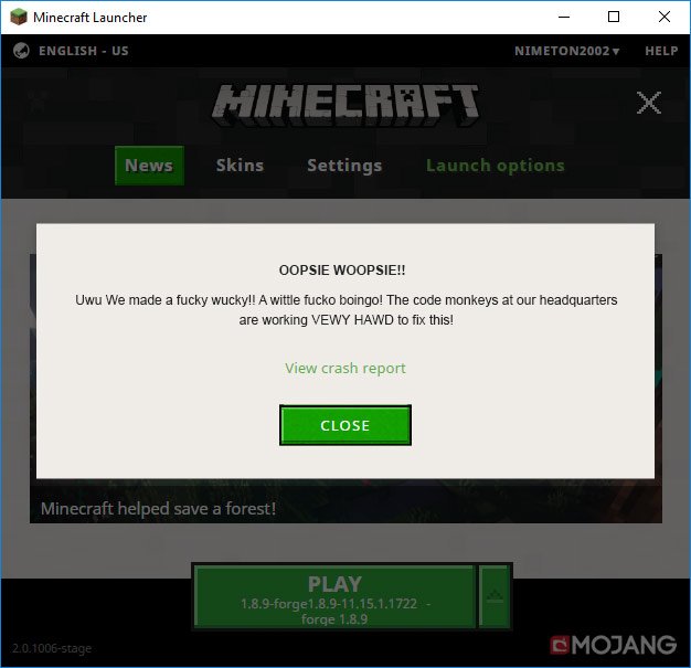 Minecraft made an oopsie woopsie | uwu | Know Your Meme